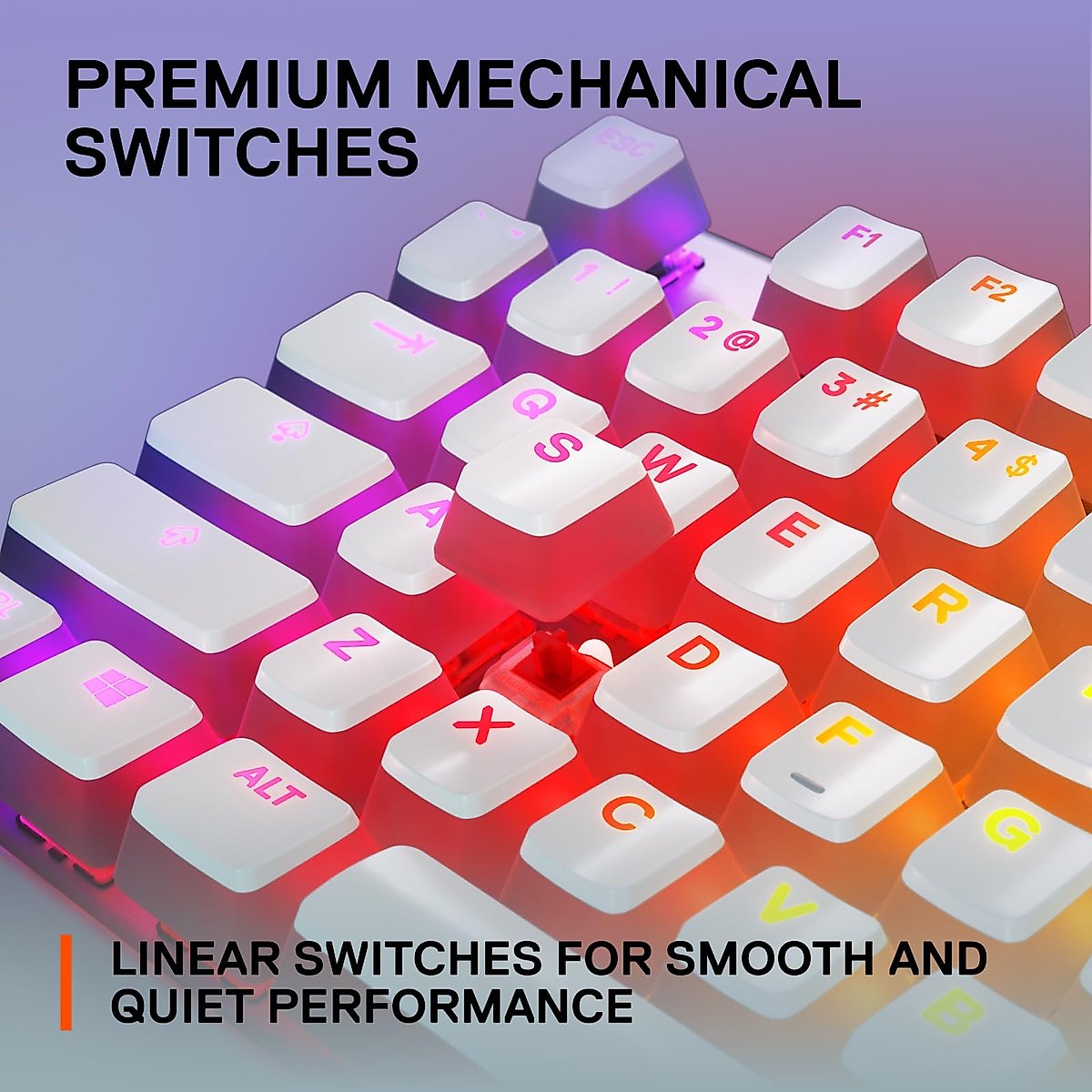 SteelSeries Apex 7 TKL Compact Mechanical Gaming Keyboard – OLED Smart Display – USB Passthrough and Media Controls – Linear and Quiet – RGB Backlit (Red Switch) - Ghost