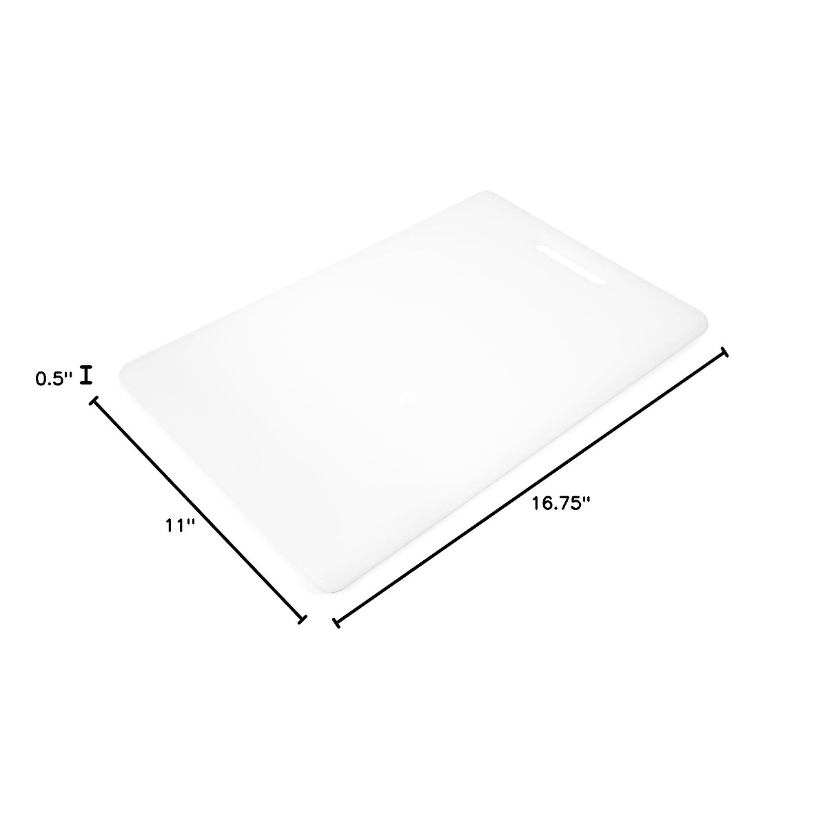 Fox Run Cutting Board, 11 x 16.75 x 0.5 inches, White