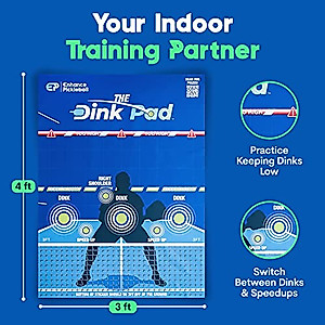The Official Dink Pad By Enhance Pickleball - Pickleball Rebounder Training Aid - Practice Your Dinks and Improve Your Pickleball Game - Transform Any Wall into a Pickleball Court and Net