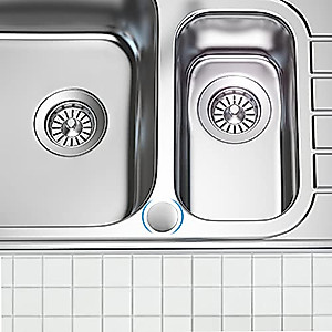 NUOBESTY Sink Tap Hole Cover, Kitchen Faucet Hole Cover, Stainless Steel Plate Stopper Cover Blanking Metal Plug Soap Dispenser Cover for Kitchen Bathroom 2pcs
