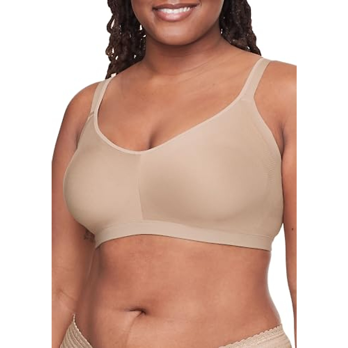Warner's womens Easy Does It Underarm Smoothing With Seamless Stretch Wireless Lightly Lined Comfort Rm3911a Bra, Toasted Almond, Large US
