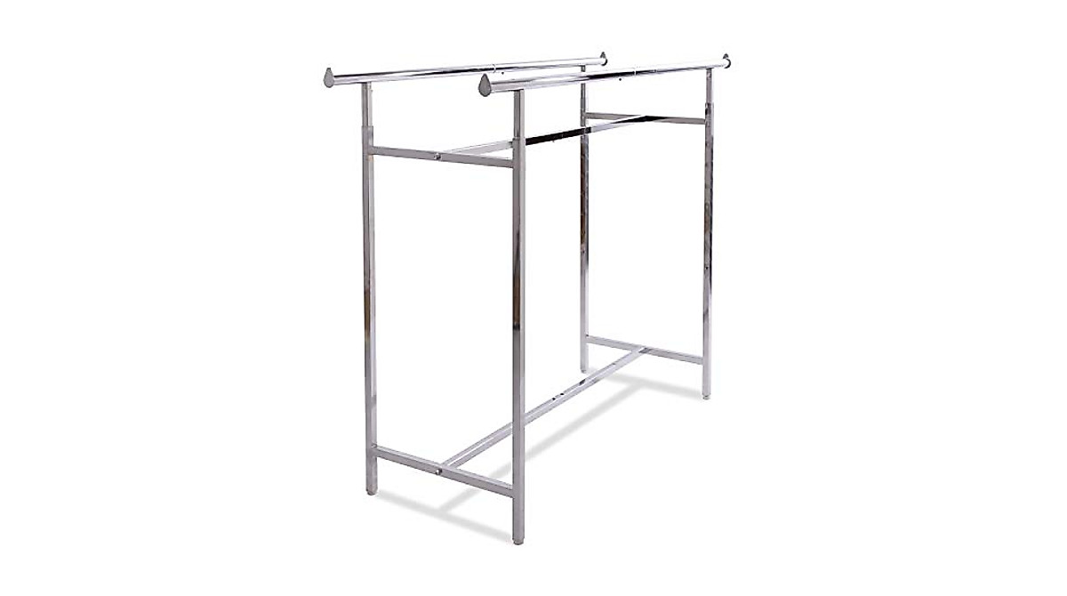 Econoco - Adjustable Double Bar Rectangular Hangrail Rack in Chrome — 🛍 ...