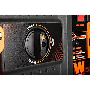 WEN DF623X 6250-Watt 120-Volt/240-Volt Dual Fuel Electric Start Portable Generator with Wheel Kit and CO Shutdown Sensor, Black