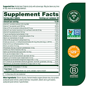 MegaFood Men's Advanced Multivitamin for Men - Doctor -Formulated - Choline, Vitamin B12, Vitamin D, Vitamin C & Zinc - Brain Health & Immune Support - Non-GMO - Vegetarian - 60 Tabs (30 Servings)