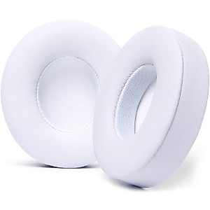 Wicked Cushions Replacement Ear Pads for Beats Solo 3 Wireless On Ear Headphones - Also fits Beats Solo 2 Wireless, Enhanced Noise Cancellation, Improved Comfort, Industrial Adhesive | White