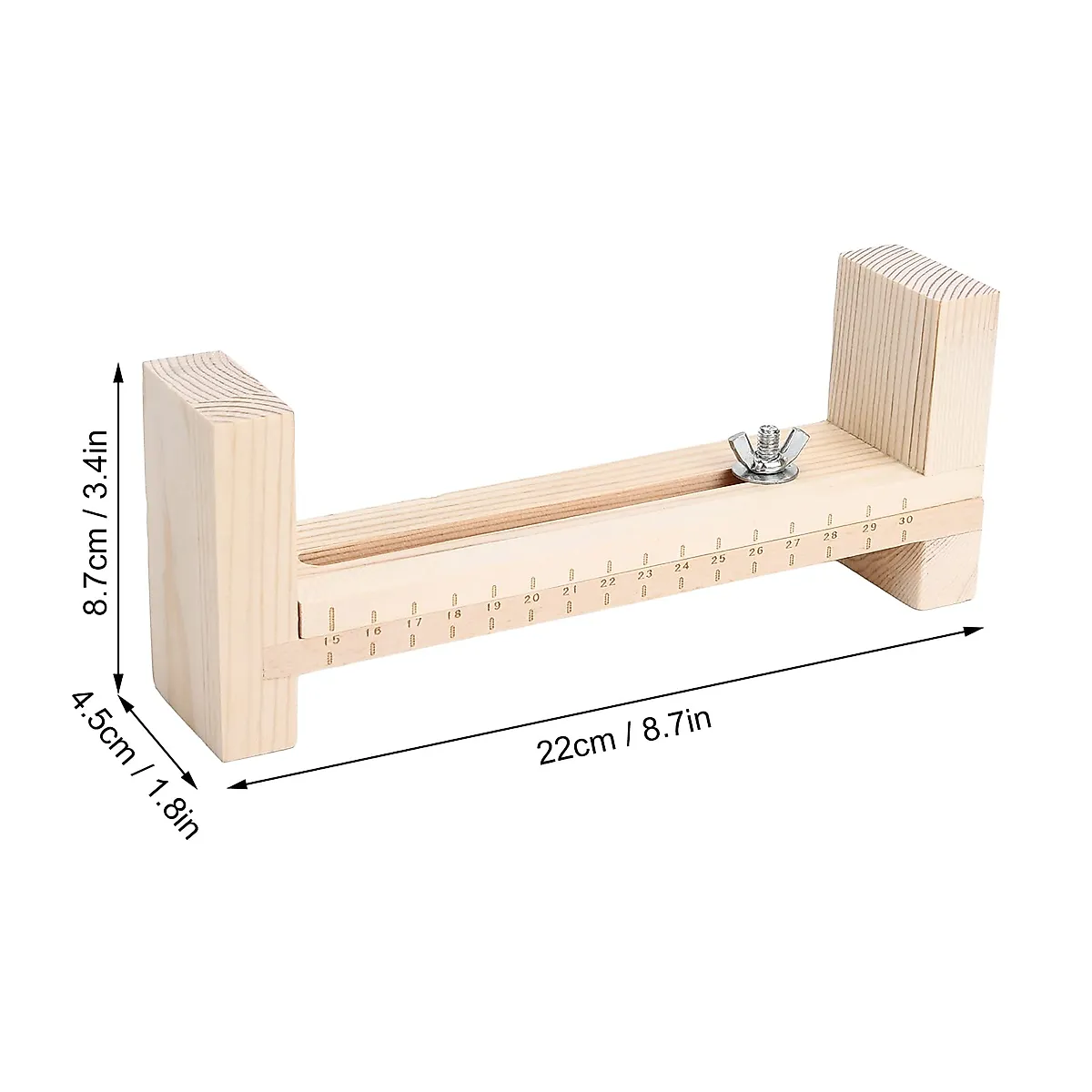 Boxwizard Wood Bracelet Jig U Shape Clear Scale Bracelet Jig Kit DIY Hand Knitting Bracelet Jig with 2 Clamp Bracelet Braiding Tool