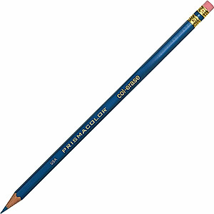 Prismacolor 20044 Col-Erase Pencil w/Eraser Blue Lead Blue Dozen