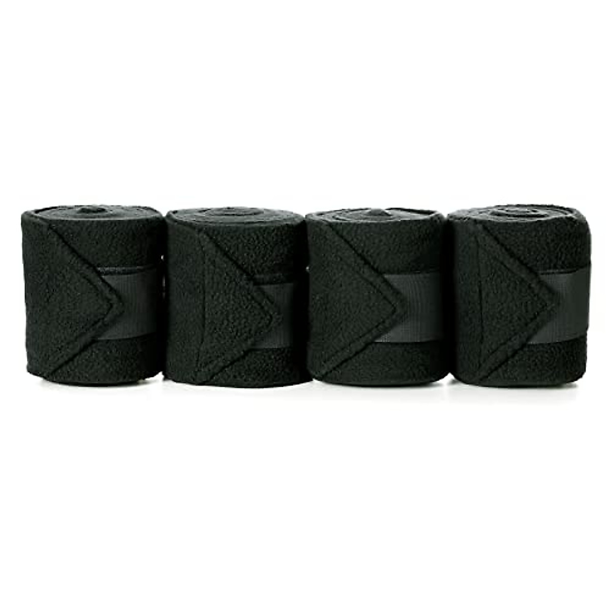 Equinavia Luna 9' Fleece Polo Wraps, Set of 4 Horse Leg Bandages | Storage Bag Included - Hunter Green - One Size