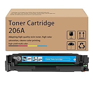 206A Toner Cartridges Compatible for Hp W2110A W2111A W2113A W2112A High Yield Toner Cartridges with Chip Work for M255DW M255NW M282NW M283CDW M283FDW Printer Cyan