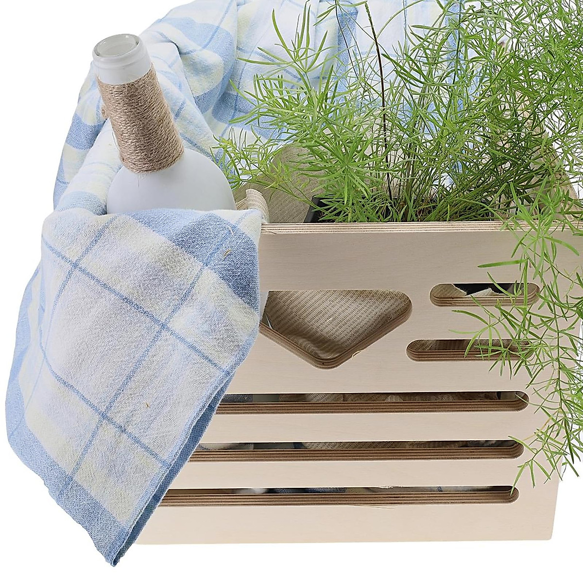 Good Wood by Leisure Arts Slotted Dovetail Crate, Wood Crate Classic Finish, Wood crates for Display, Wood crates for Storage, Wooden crates Unfinished, 18" x 12.5" x 9.5"