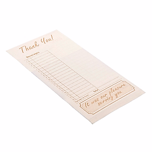 AmerCare Royal Tan Guest Check Paper Receipt Book, Carbonless Order Book with 15 Lines, 2 Part Loose, Pack of 250 Server Notepad Books