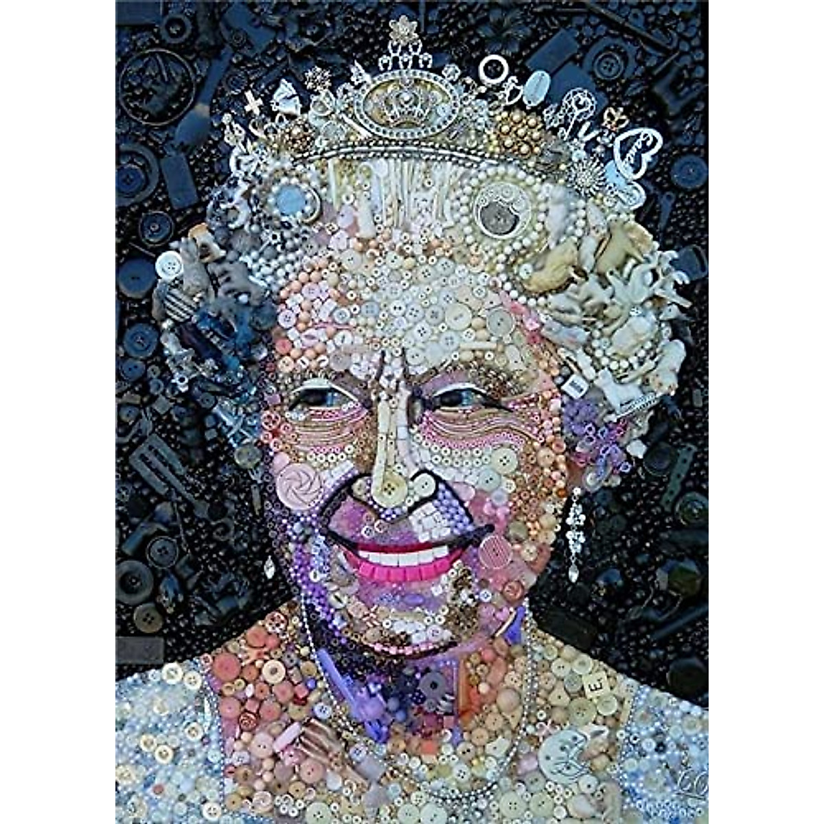 kovolala Bulk Beige Small Buttons 800-1000pcs with Small Plastic Calipers, Shirt Buttons Mixed Size Art Hand Painted Buttons for Sewing DIY Crafts Kids Hand Painted Buttons (White Shirt Buttons)