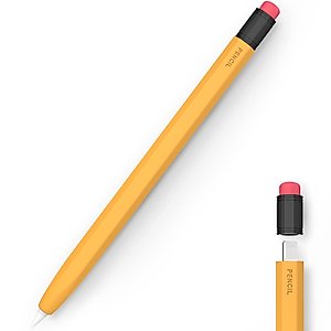 LOVE MEI Case for Apple Pencil Silicone 1ST Gen Dual Color Silicone Sleeve Protective Case,Roll-Off Prevention Perfect Comfortable Silicone Feel,Compatible for Apple Pencil 1ST Generation (Orange)