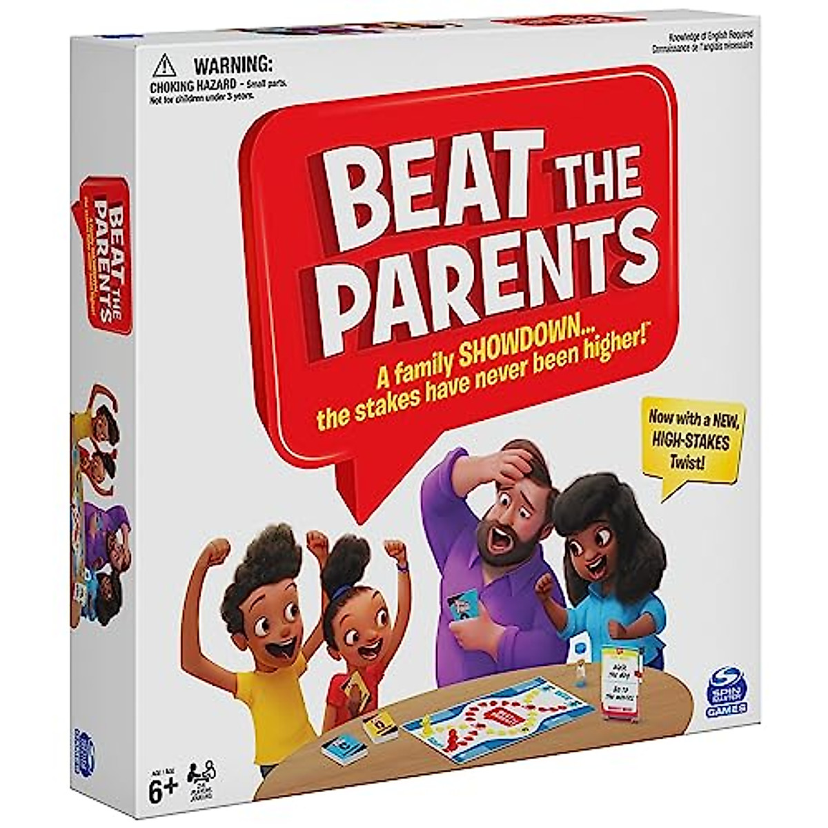 SPIN MASTER GAMES Beat The Parents Classic Family Trivia Game, Kids vs Parents for Ages 6 and up
