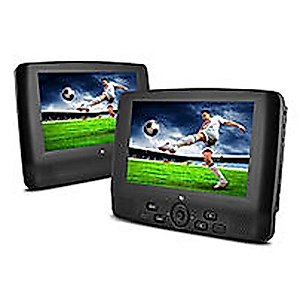 Ematic ED909 9" Portable DVD Player with Dual Screen Monitors
