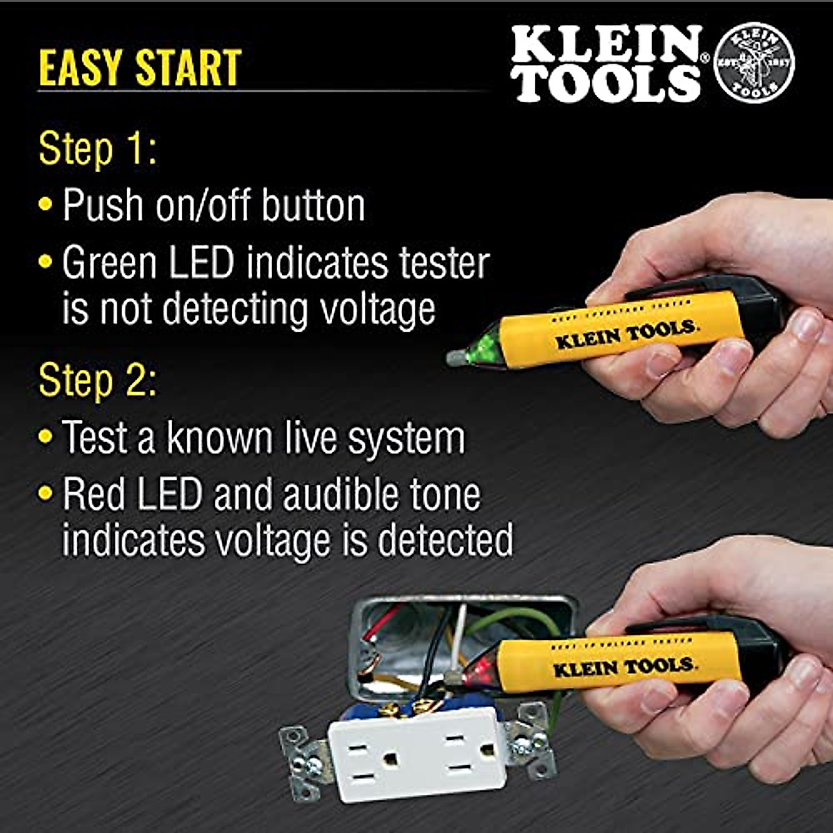 Klein Tools Voltage Tester and GFCI Outlet Tester Bundle