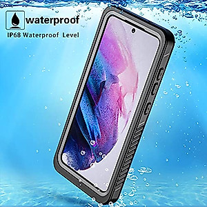 Samsung Galaxy S21 FE 5G Waterproof Case with Built-in Screen Protector Dustproof Shockproof Drop Proof Phone Rugged Full Body Underwater Protective Cover for Samsung Galaxy S21 FE 5G 6.4" Black