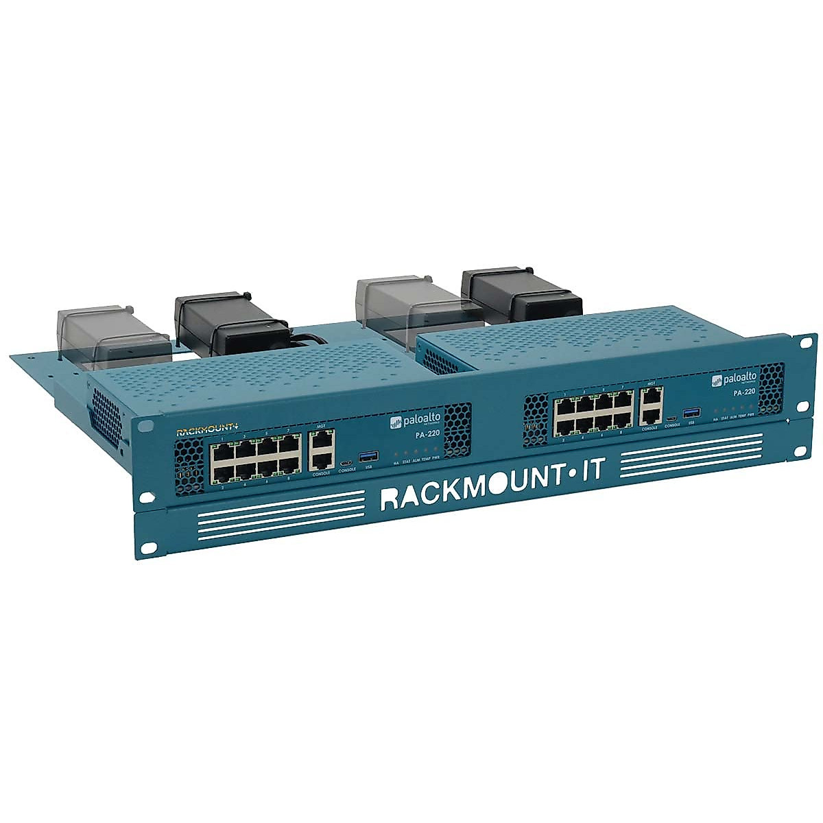 R RACKMOUNT·IT | RM-PA-T3 | Rack Mounting Kit for Palo Alto PA-220 (Two appliances on one Rack)