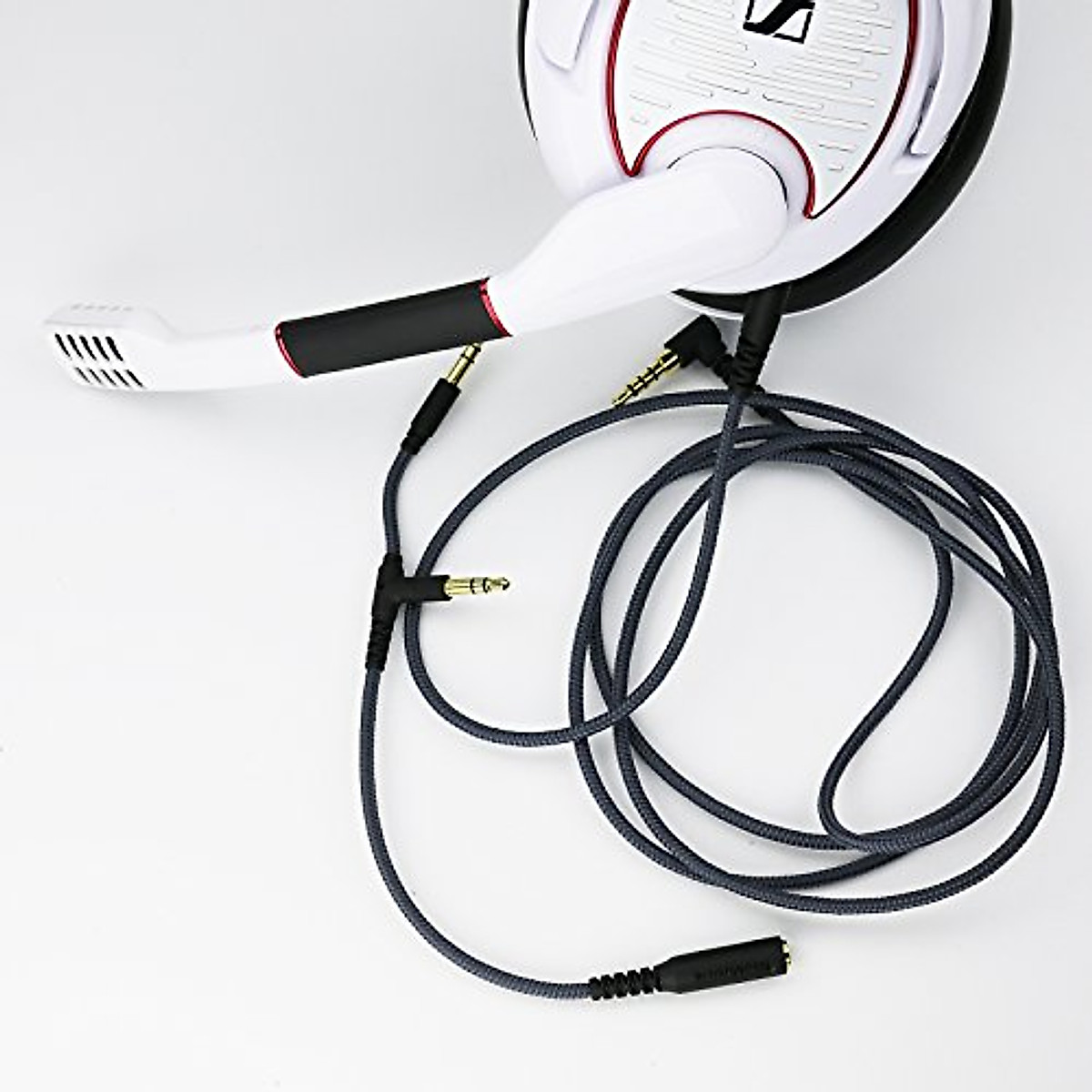 NewFantasia Replacement Audio Cable Compatible with Sennheiser Game ONE, Game Zero, PC 373D, GSP 350, GSP 500, GSP 600 Gaming Headsets 2m/6.6ft