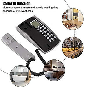 Landline Phone, Small Business Corded Telephone with Caller ID Display, Retro Desktop Cord Telephone for Home, Office, Hotel