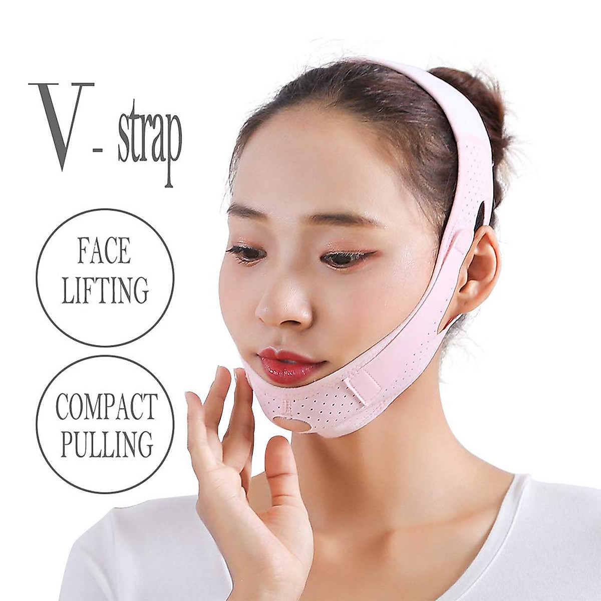 Face Lifting Belt, Double Chin Reducer, Facial Intense Lifting Slim Belt Double Chin Strap, Skin Care Chin Lifting Firming Strap Reducing Belts for Women