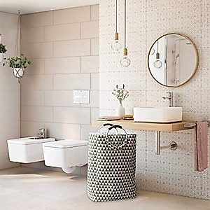 IF DESIGNS DOUBLE LAUNDRY BASKET WITH HANDLE, FOLDABLE HAMPER, ORGANIZER DIRTY CLOTH (gray)