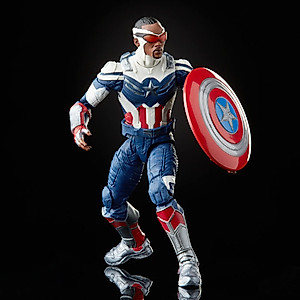Avengers Hasbro Marvel Legends Series 6-inch Action Figure Toy Captain America: Sam Wilson Premium Design and 2 Accessories, for Kids Age 4 and Up