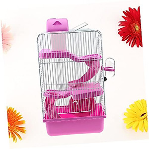Balacoo Origami Star Paper Strips Pet Cage Villa Cage for Small Pets Pet House Hamster Guinea Pig Chinchilla Cage Small Animals Pink Travel Chinchilla Cage Hamster Cage Cool Ashtray