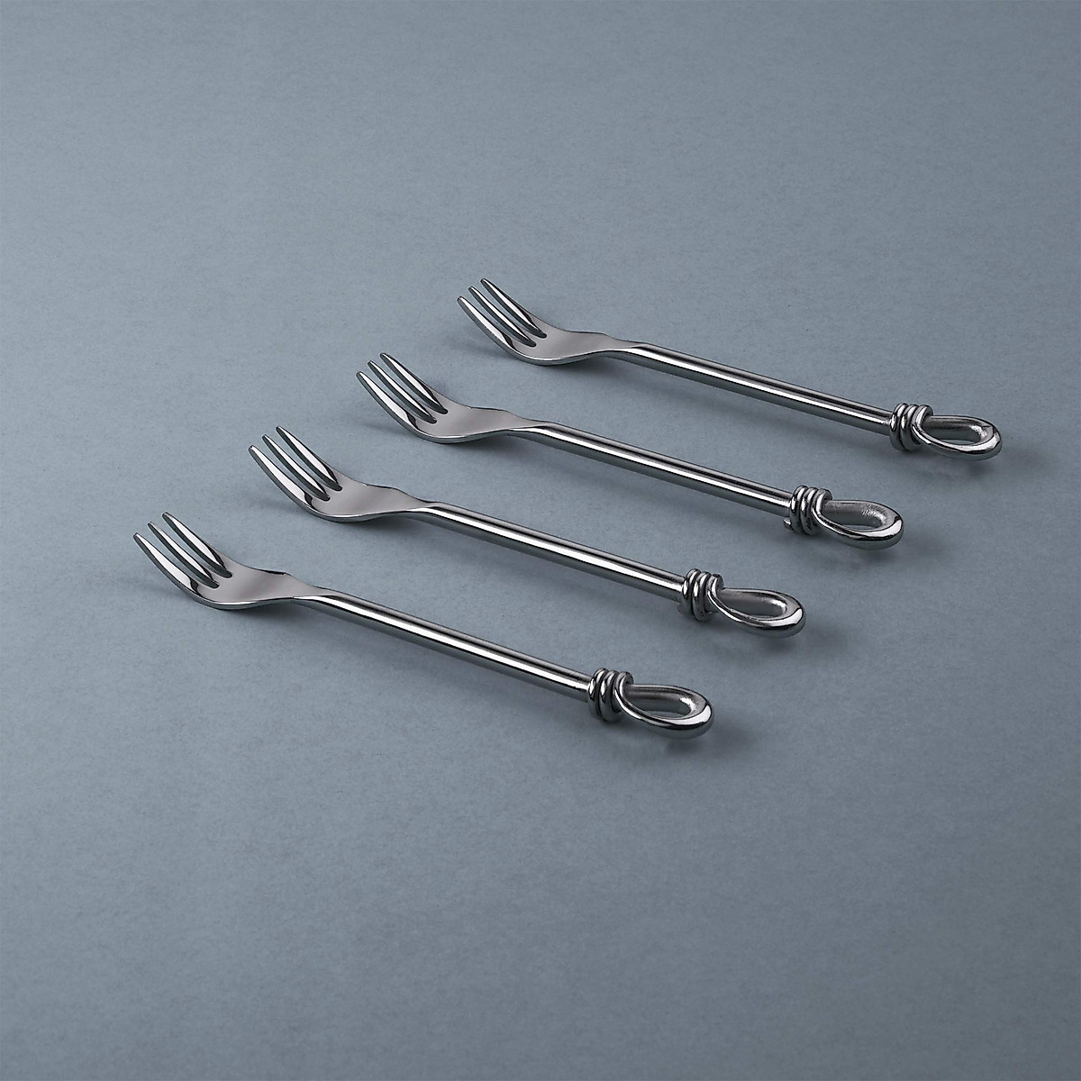 Gourmet Settings Twist Cocktail Forks Stainless Steel Set of 4