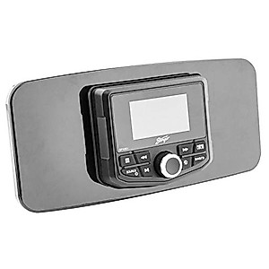 Kicker KMC4 Waterproof Radio with Stinger Marine SEADASH3B Universal Marine 3" Radio Dash Kit - Black