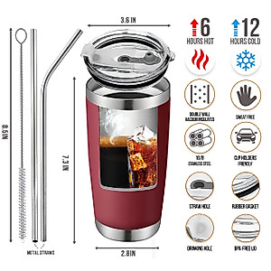 Mothers Day Gifts For Mom From Son, Daughter - Mothers Day Gift Ideas Funny - Great Mothers Day I Love You Gag Gift, Best Birthday Present for Mother-In-Law, Stepmom, Bonus Mom - Red Tumbler Cup 20oz