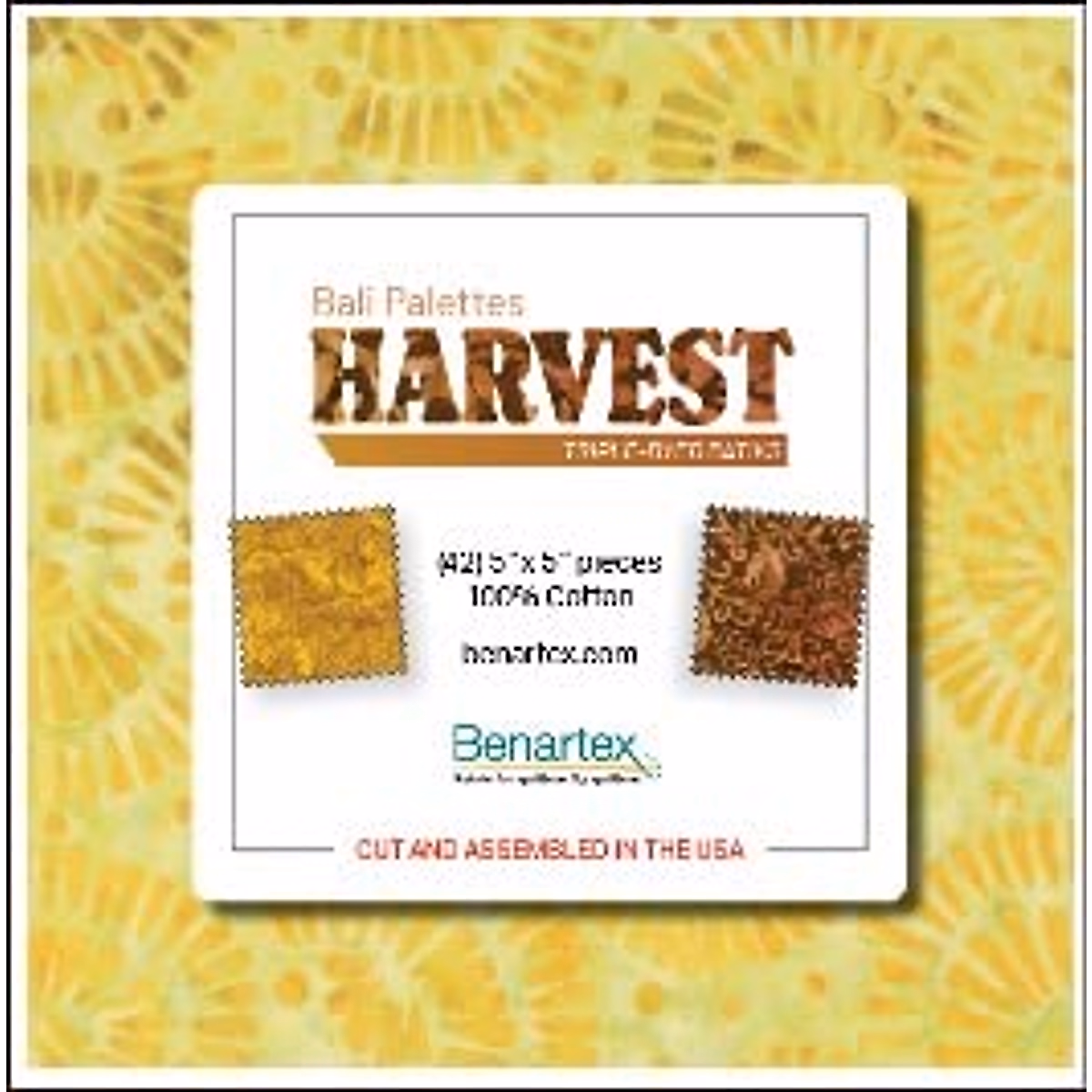 Material Maven 42 5 Inch Charm Pack Harvest Bali Batiks by Benartex