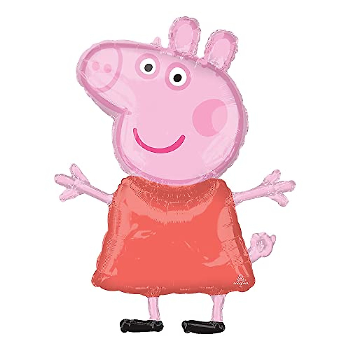 Customizable Peppa Pig Balloon Bouquet featuring Peppa - Choose your Age Number - Party Supplies Bundle, Birthday Decorations, Foil and Latex, Inflate With Helium