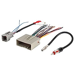 NuIth Car Radio Stereo Wire Harness Connector Antenna Adapter for Ford 2006-2012, Lincoln 2006-2010, Mercury 2006-2009 Fit OEM Radio Amplifier Wiring Harness RCA Adaptor Plug Installation