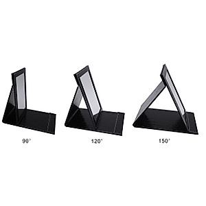 Famiry Portable Folding Vanity Mirror for Bedroom Cosmetic Dresser, Makeup Mirror with Leather Cushioned Cover for Travel