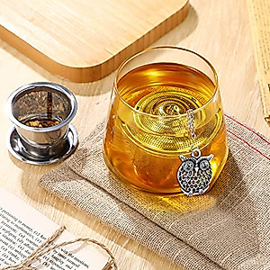 Tea Infusers for Loose Tea 3 Sets Loose Leaf Tea Steeper Tea Strainer Stainless Steel Tea Ball for Loose Tea Holder Tea Mesh Strainer Tea Filters with Drip Trays and Pendant (Insects Style)