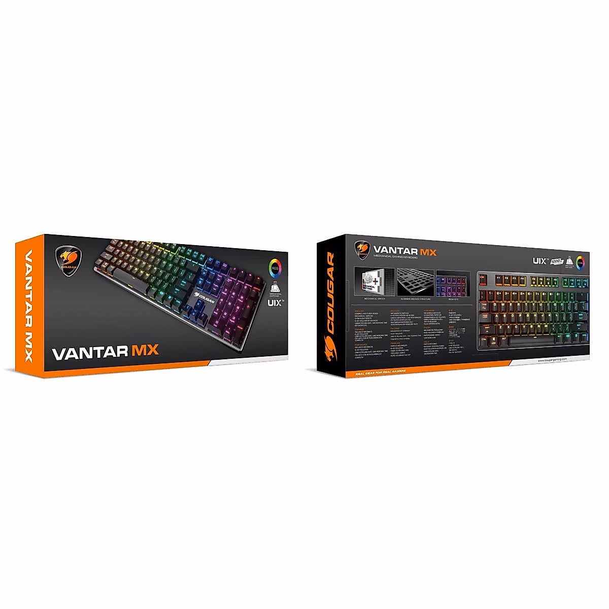 COUGAR Vantar MX Mechanical Gaming Keyboard (Red Switch) with RGB (Black)