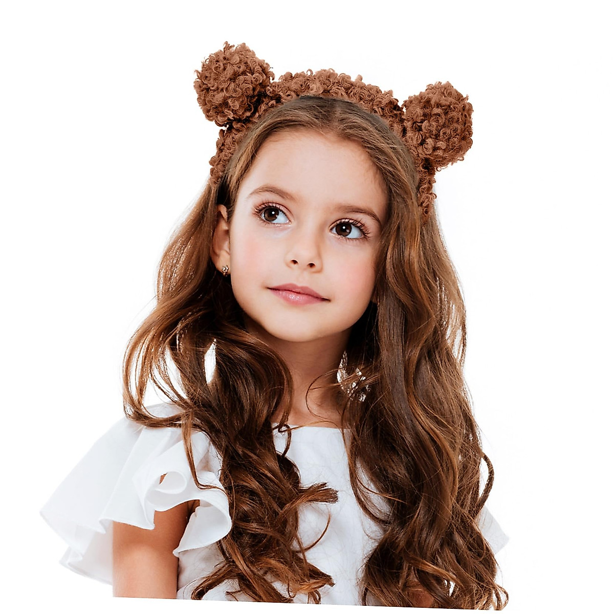 FUNOMOCYA 6pcs Cute Bear Ears Headband Bear Ears Head Bands Cute Headbands Face Washing Hair Hoops Cartoon Resin Issue Card Fluffy Hair Hoops Bear Ears Headdress Lovely Headdress