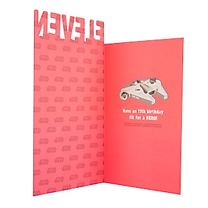 Hallmark Star Wars 11th Birthday Card "Fit for A Hero" - Medium