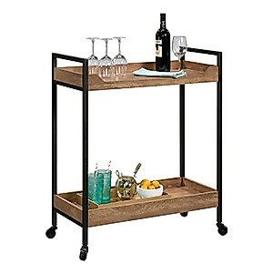 Sauder North Avenue Cart, L: 32.76" x W: 17.28" x H: 36.02", Sindoori Mango Finish