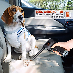 Electric Cordless Air Duster, Replaces Compressed Spray Gas Cans, Rechargeable Duster for Computer or Keyboard Cleaning.