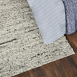Kosas Home Loomis 24 x 36 Heathered Wool Area Rug in Ivory/Gray