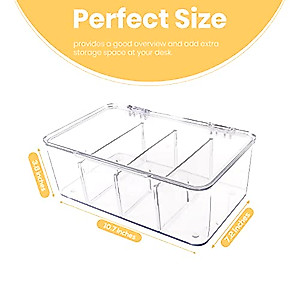 Utopia Home Eye Glasses Holder (Pack of 3) - Premium Sunglass Organizer - Eyeglass Holder & Glasses Storage Organizer for Sunglasses, Reading Glasses & Accessories (Clear)