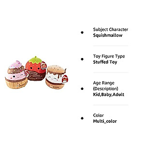 Squishmallow 8" Dessert Food Plush, 3pk - Cupcake, Smores, & Strawberry - Set of 3 - Official Kellytoy - Soft and Squishy Adorable Stuffed Animal Toy - Great Gift for Kids - Ages 2+