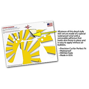 WraptorSkinz Skin Wrap compatible with Sony PS5 DualSense Controller Rising Sun Japanese Flag Yellow (CONTROLLER NOT INCLUDED)