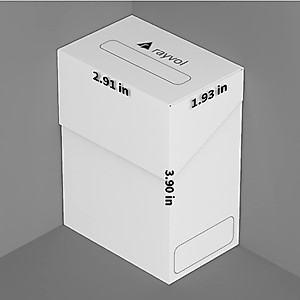 Rayvol 5 Card Deck Box with 2 Dividers/Box - Set of 5 Card Boxes for TCG (Blue, Red, Green, Black, White)