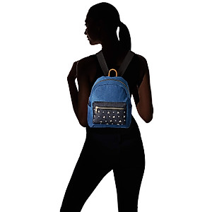 Twig & Arrow Women's Star Studs Denim Mini Backpack