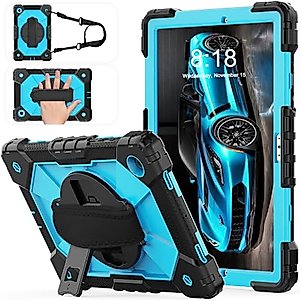 WESOROL Case for Samsung Galaxy Tab A8 10.5 Case,3 Layer Rugged Military Grade Shockproof Case for Galaxy A8 Tablet Case with 360 Rotatable Stand&Hand Strap,Samsung Tab A8 Case(SM-X200/X205/X207)