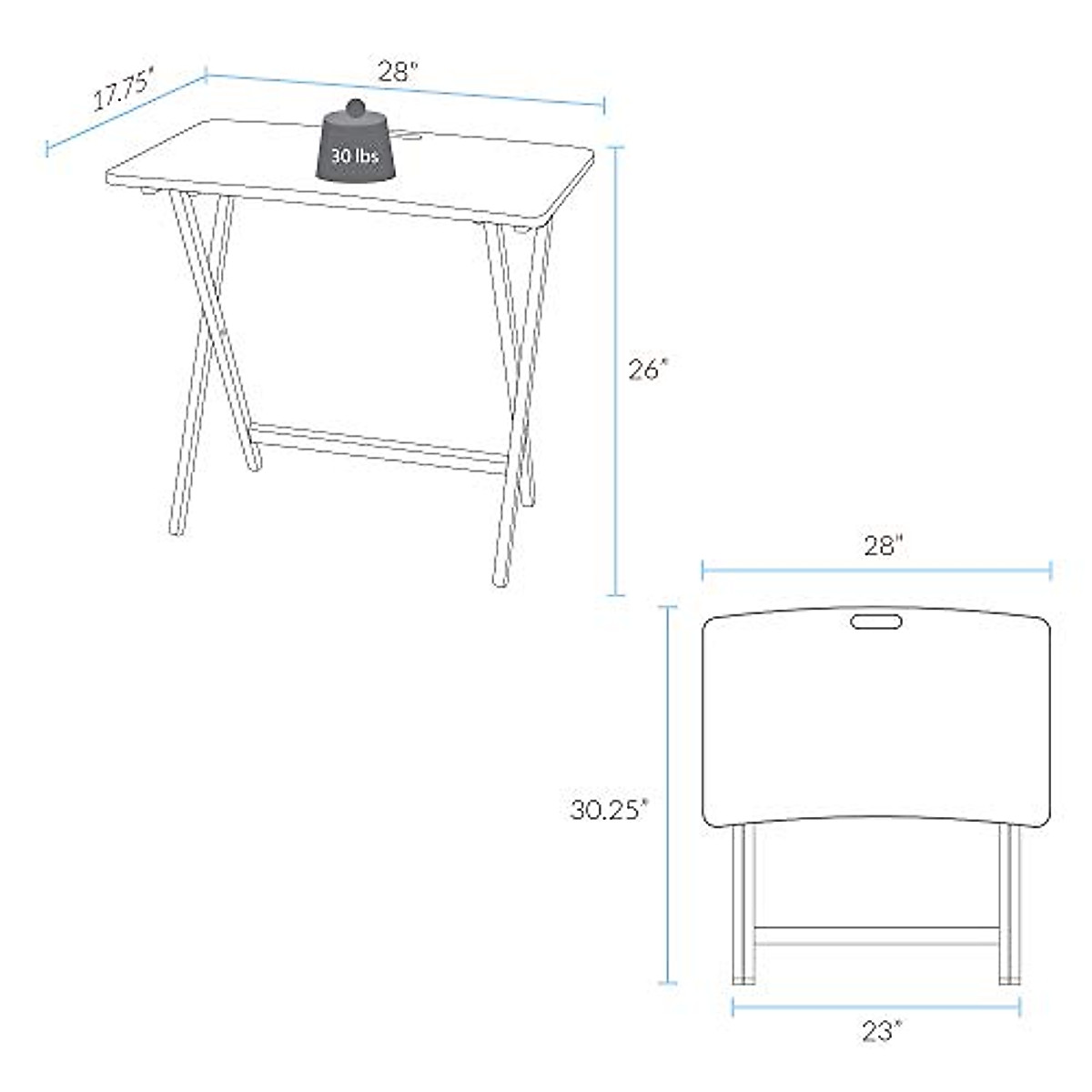 PRESTO PRODUCTS COMPANY American Trails Arizona Folding Table with Solid Red Oak,Warm Brown