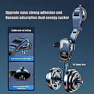 Yonput Pack-1 Car Phone Holder Mount, 3-in-1 Universal Hook Vent Dashboard Suction Cup Phone Holder, Compatible with 4.7-7.2'' Phone, Universal for Cell Phones Anti-Vibration Bracket (Black)